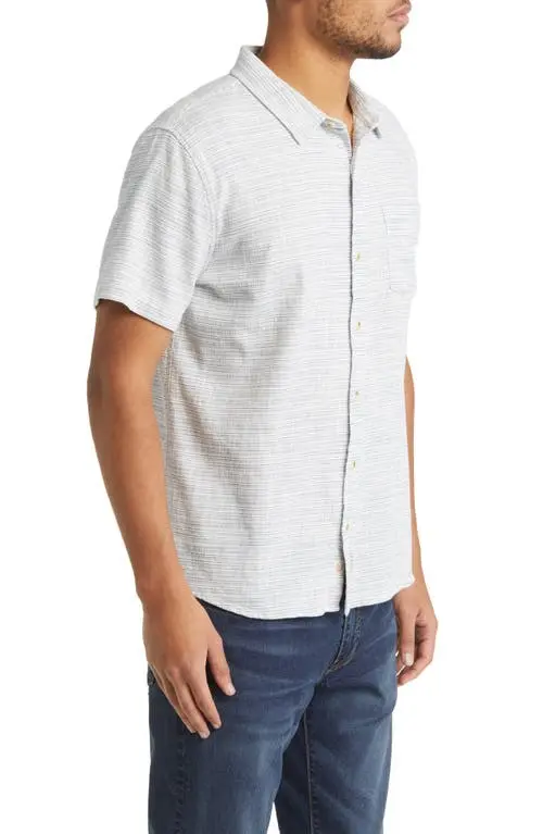Marine Layer Stripe Short Sleeve Selvage Button-up Shirt