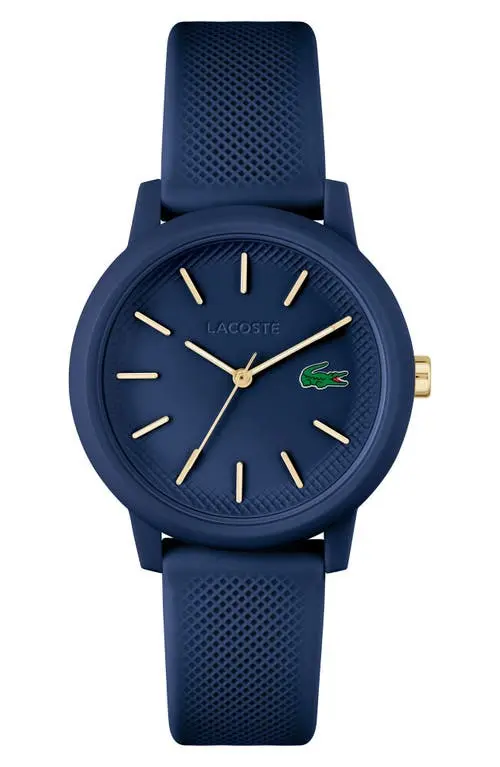 Lacoste 12.12 42mm Silicone Strap Watch - Blue