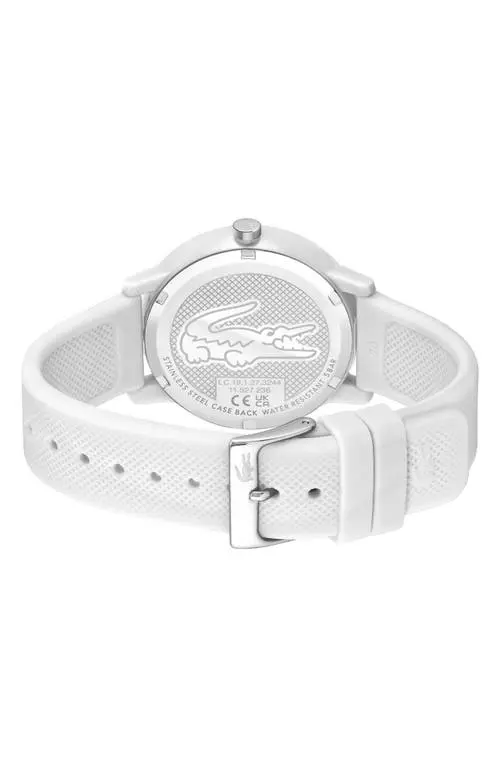 Lacoste 12.12 Silicone Strap Watch - White