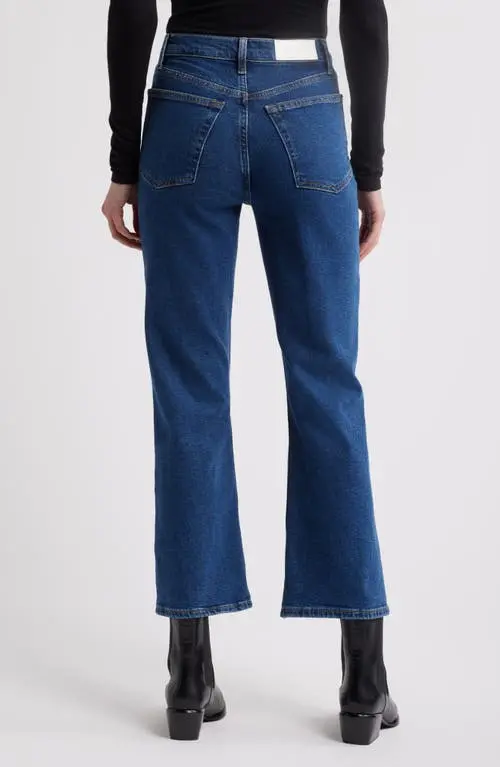 RE/DONE 70s High-rise Ankle Bootcut Jeans - Faded Rider