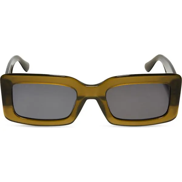 DIFF Indy 51mm Polarized Rectangle Sunglasses - Olive/grey