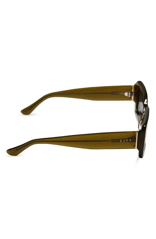 DIFF Indy 51mm Polarized Rectangle Sunglasses - Olive/grey