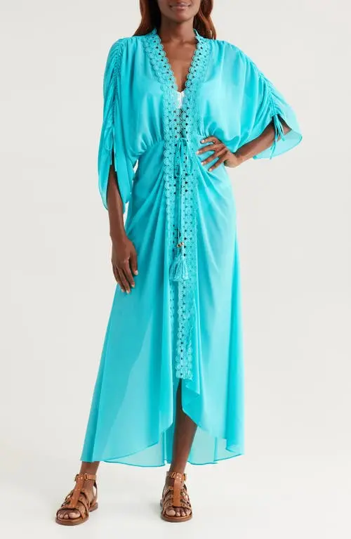 Ramy Brook Raelynn Lace Trim Cover-up - Beach Blue
