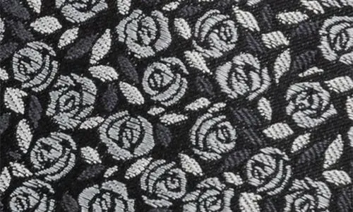 W.R.K Floral Silk Neck Tie - Charcoal
