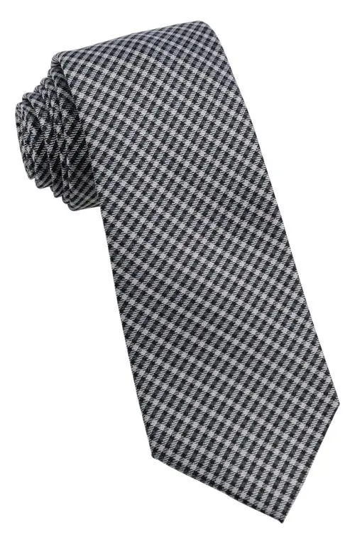 W.R.K Plaid Silk Neck Tie - Black