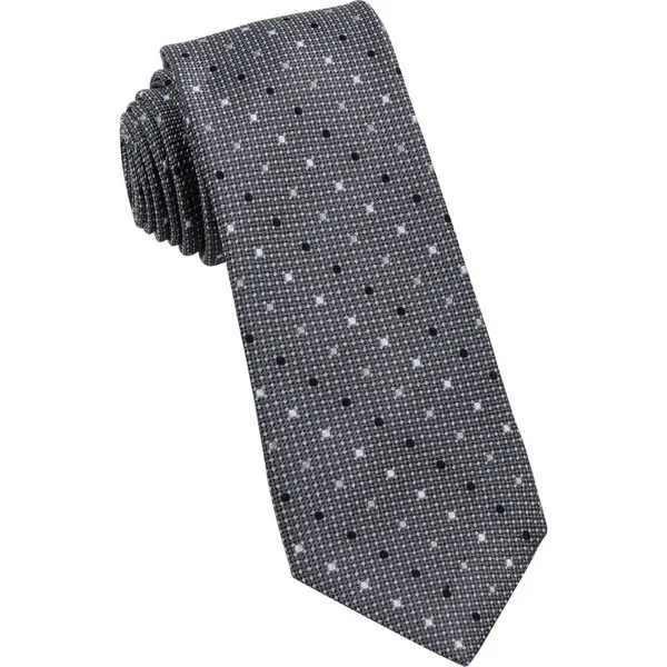 W.R.K Multi Dot Silk Tie - Grey
