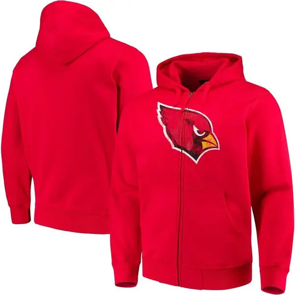 STARTER G-iii Sports Carl Banks Cardinal Arizona Cardinals Primary Logo Full-zip Hoodie - Red