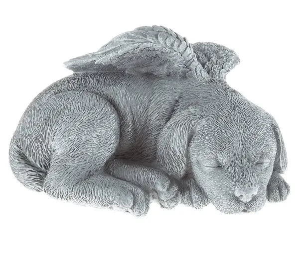 PURE GARDEN Sleeping Angel Puppy Keepsake Sculp Ure - One-color