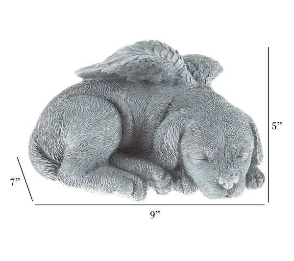 PURE GARDEN Sleeping Angel Puppy Keepsake Sculp Ure