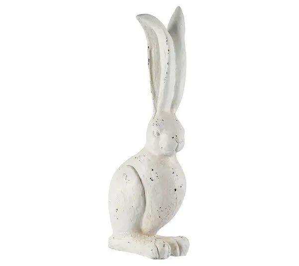 BARBARA KING Indoor/outdoor Distressed Bunny Fi Gurine Mediu - One-color