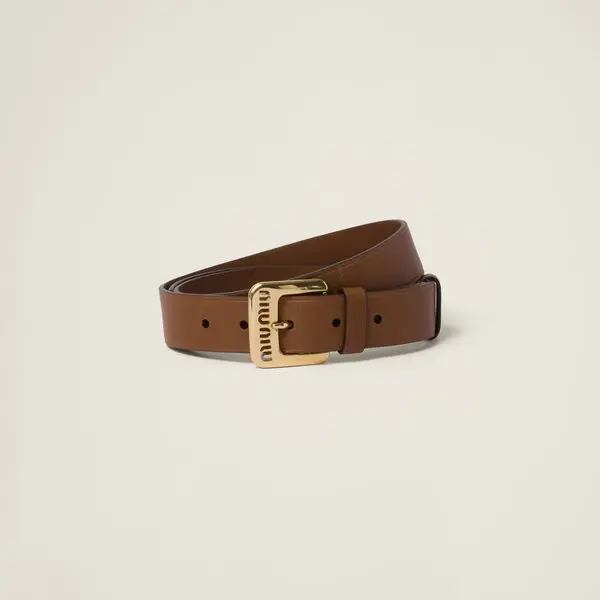 【Miu Miu】 Caramel Leather Belt Miu Miu Leather Belt - Caramel | Editorialist