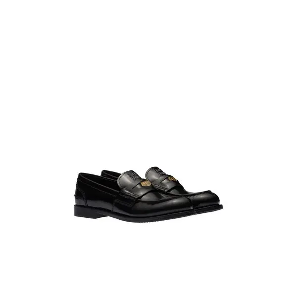 Miu Miu Brushed Leather Penny Loafers