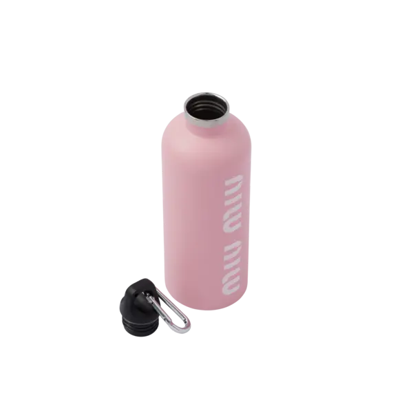 Miu Miu Stainless Steel Water Bottle 500 Ml - Pink/White