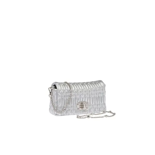 Miu Miu Miu Crystal Nappa Leather Mini-bag - Silver