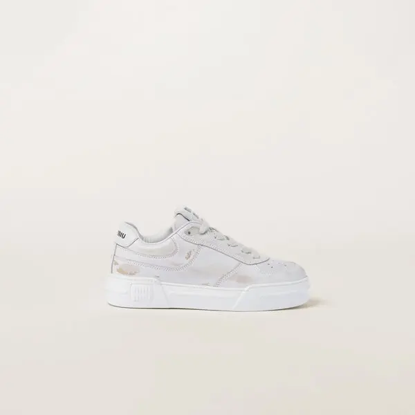 Miu Miu Bleached Leather Sneakers