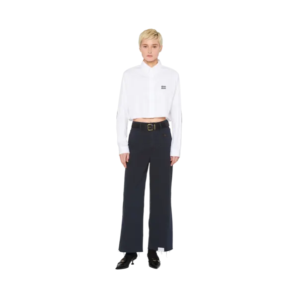 Miu Miu Gart-dyed Drill Pants