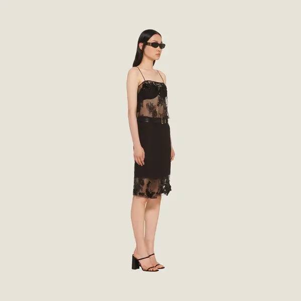 Miu Miu Embroidered Lace Skirt