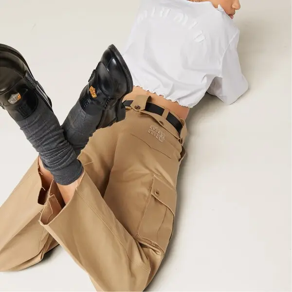 Miu Miu Straight Fit Chino Pants - Cord | Editorialist