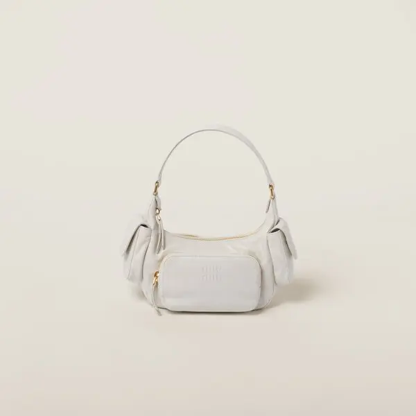 Miu Miu Nappa Leather Pocket Bag - White