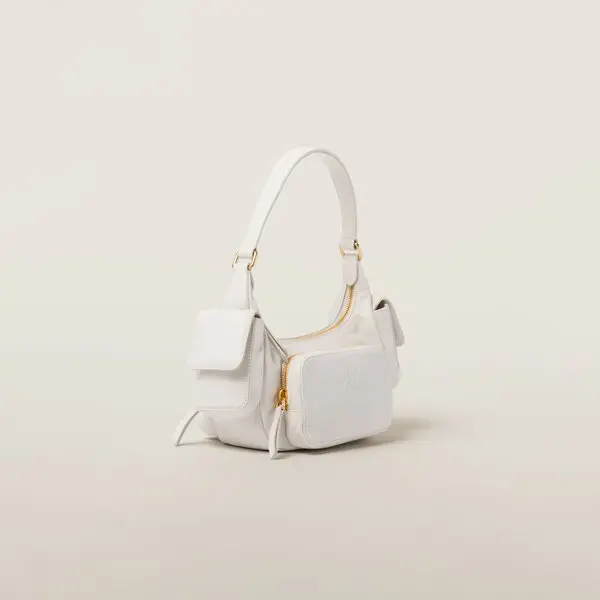 Miu Miu Nappa Leather Pocket Bag - White