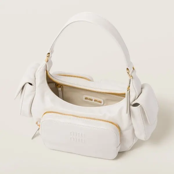 Miu Miu Nappa Leather Pocket Bag - White