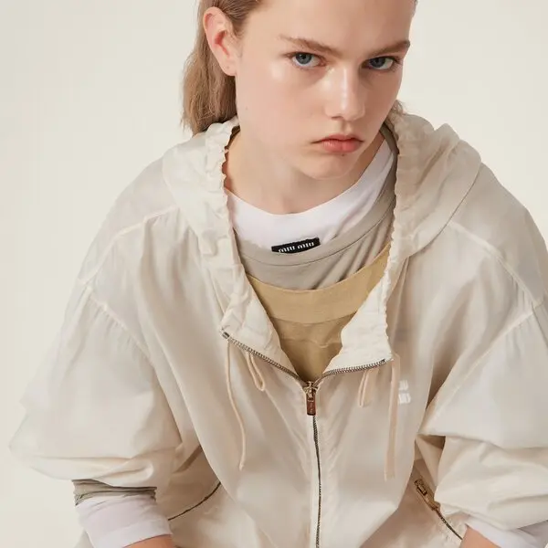 Miu Miu Technical Silk Blouson Jacket