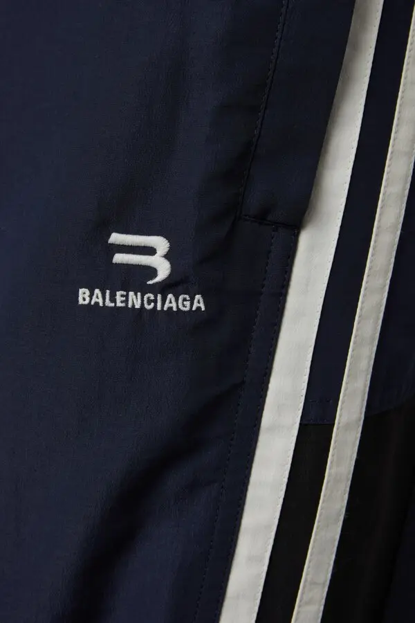 Balenciaga Striped Shell Track Pants - Blue | Editorialist