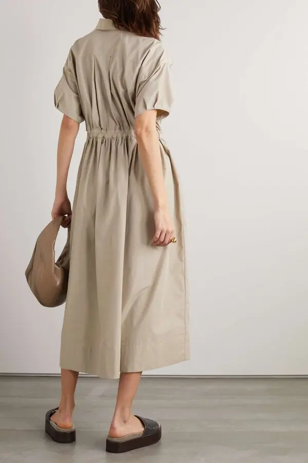 Brunello Cucinelli Belted Shell Midi Dress