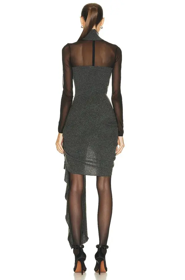Alaïa Wl Sheer Dress In Grey