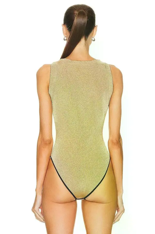 Alaïa Metallic Knit Bodysuit