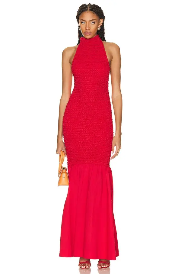 Staud Kiera Dress In Red