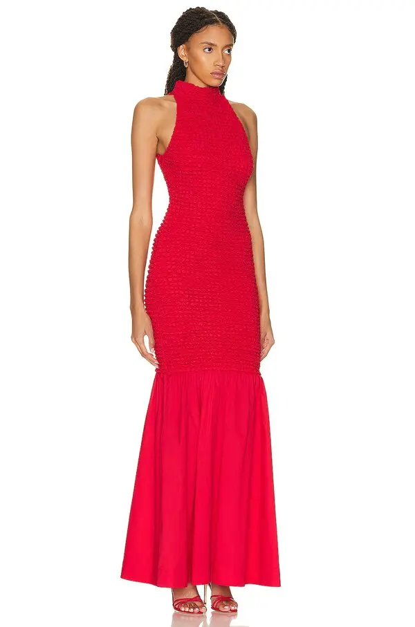 Staud Kiera Dress In Red