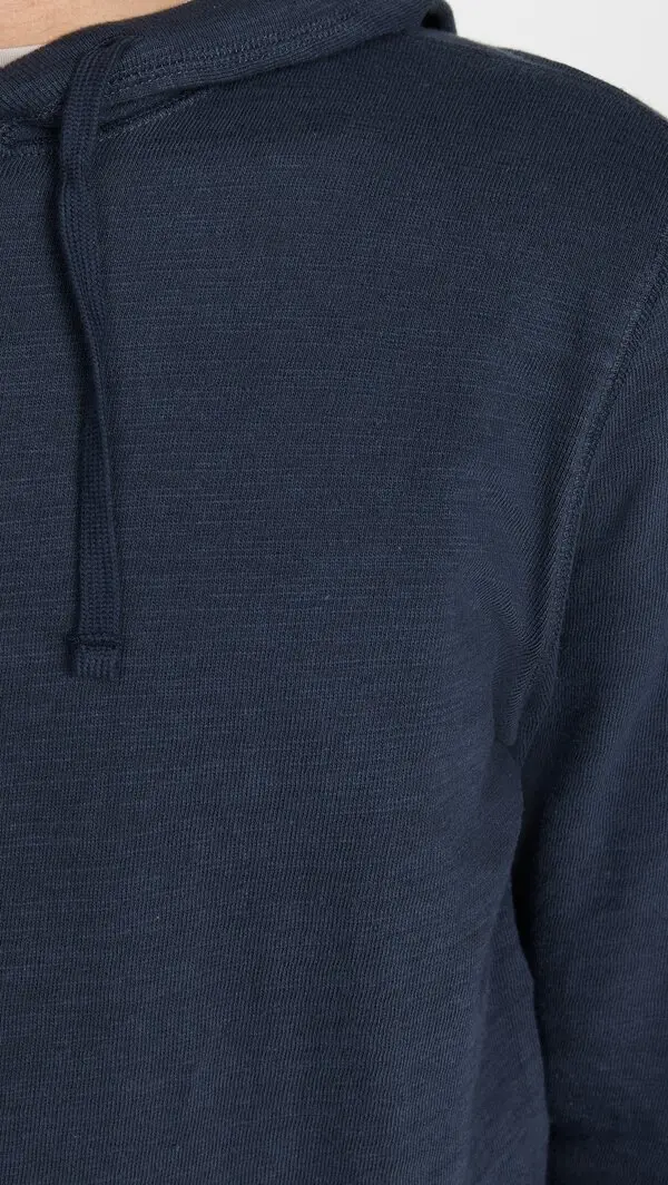 Faherty Brand Slubbed Jersey Hoodie - Blue Nights