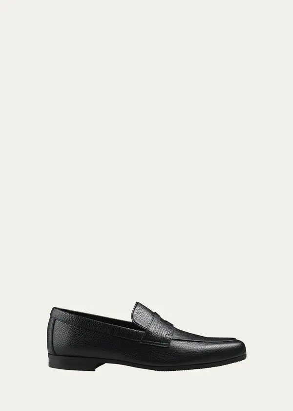 John Lobb Thorne Leather Penny Loafers - Black