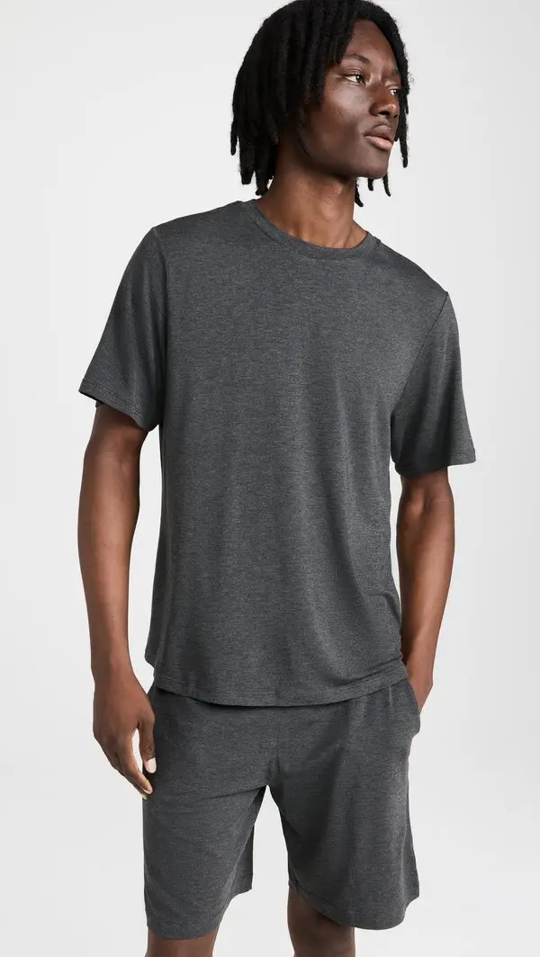 Eberjey Henry Modal Short Pj Set - Charcoal Heather