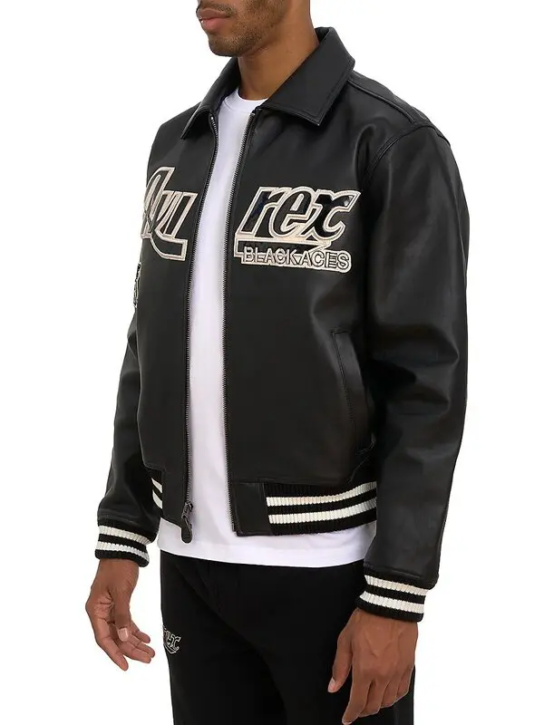 Avirex Aces A2 Leather Jacket In Black - 48% Off | Editorialist