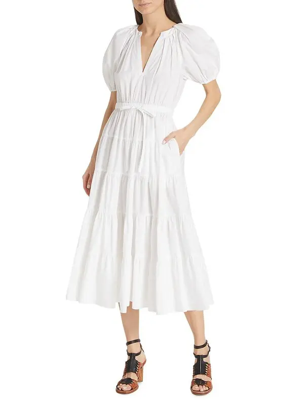 Ulla Johnson Olina Puff-sleeve Midi-dress