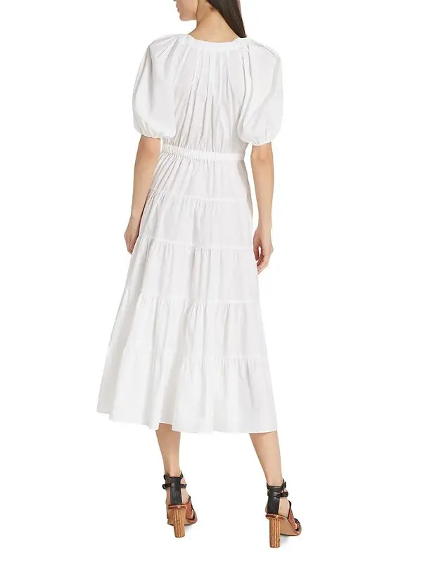 Ulla Johnson Olina Puff-sleeve Midi-dress