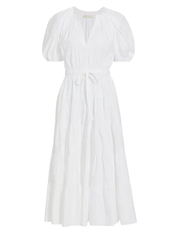 Ulla Johnson Olina Puff-sleeve Midi-dress