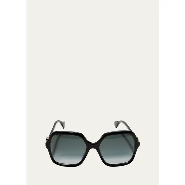 Gucci Oversize Rectangle Acetate Sunglasses