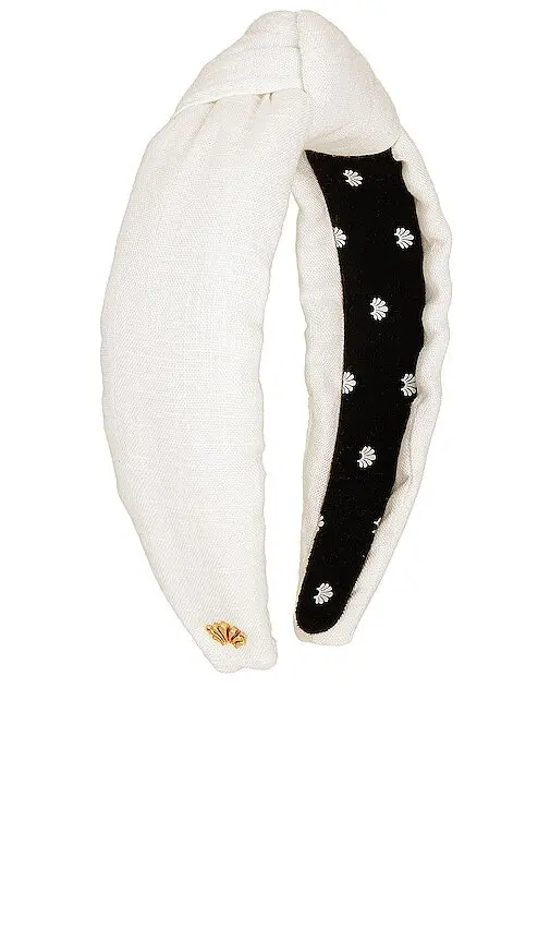 Lele Sadoughi Linen Knotted Headband In White - 18% Off  display picture 1