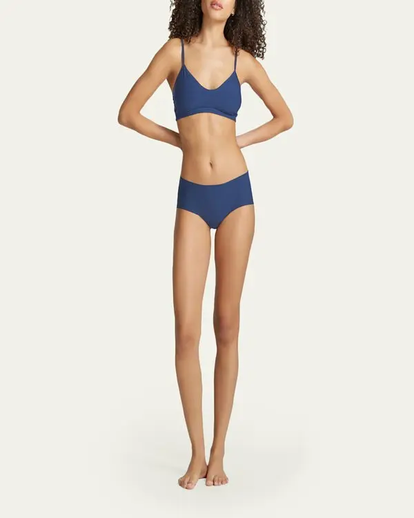 Commando Butter Mid-rise Bikini Briefs - Navy