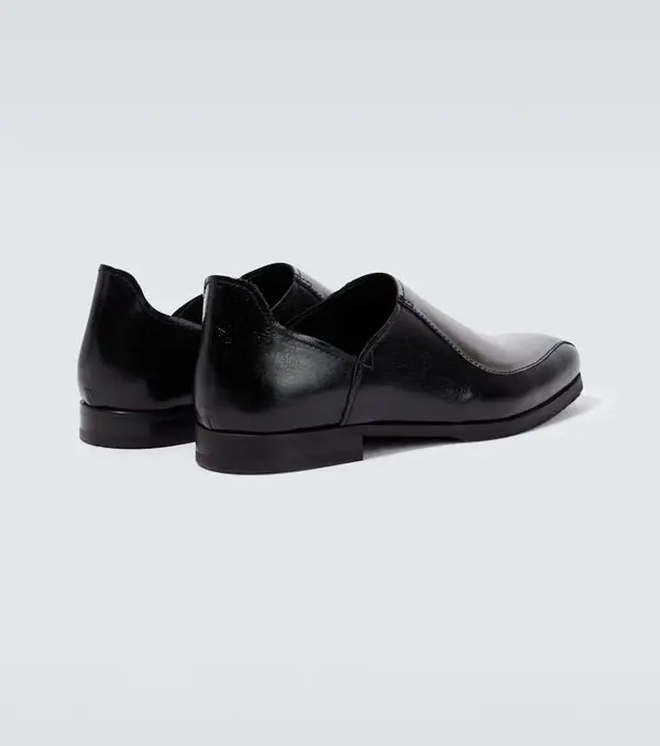 Our Legacy Cab Leather Slippers In Metallic - 40% Off | Editorialist