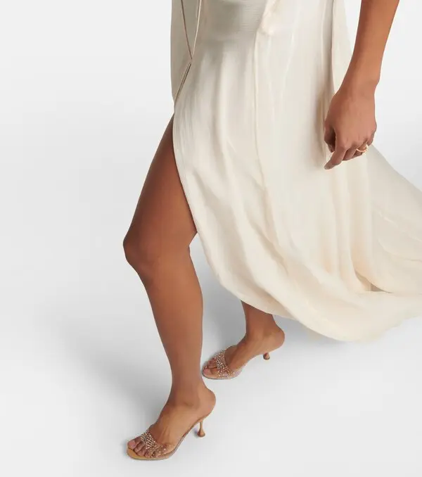 NENSI DOJAKA Bridal Cutout Silk Gown