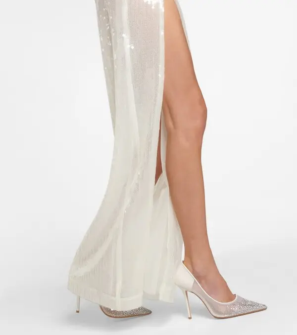NENSI DOJAKA Bridal Sequined Tulle Gown