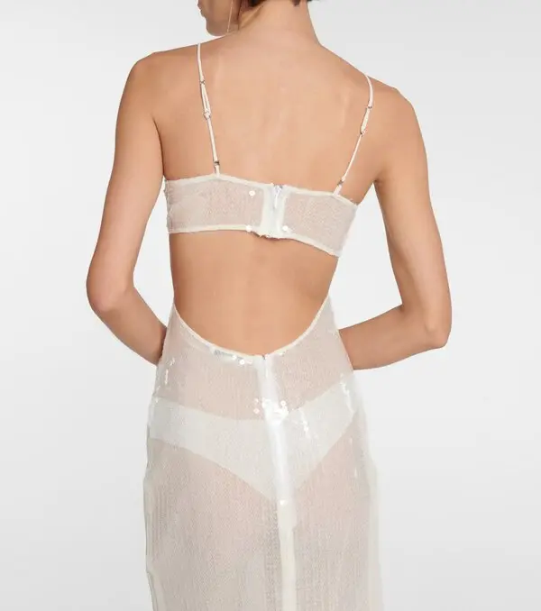 NENSI DOJAKA Bridal Sequined Tulle Gown