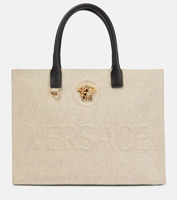 Versace La Medusa Canvas Tote