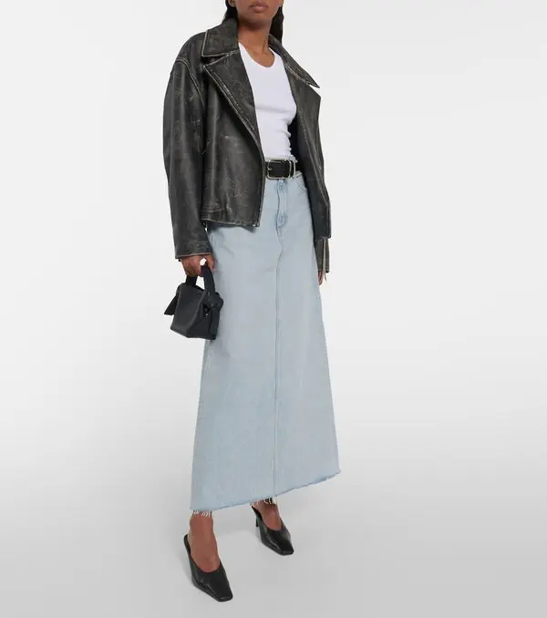 AGOLDE Hilla Denim Maxi Skirt - Blue