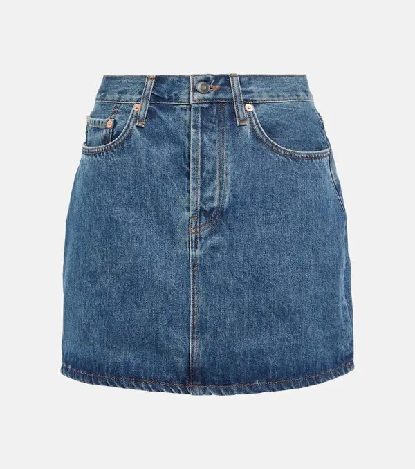 Wardrobe.NYC High-rise Denim Miniskirt