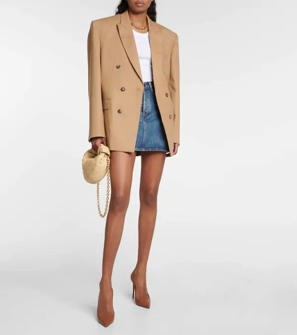 Wardrobe.NYC High-rise Denim Miniskirt